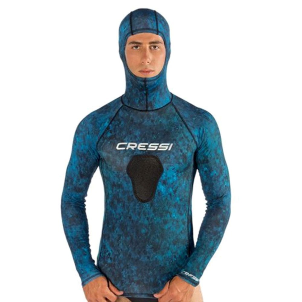 Cressi Blue Hunter Skin Hooded Top | Neptune Spear and Dive